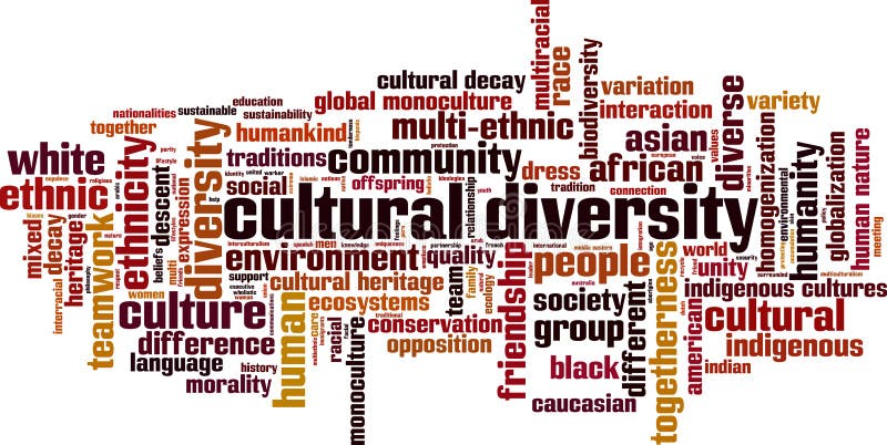 Diversity Word Cloud stock illustration. Illustration of cultural ...
