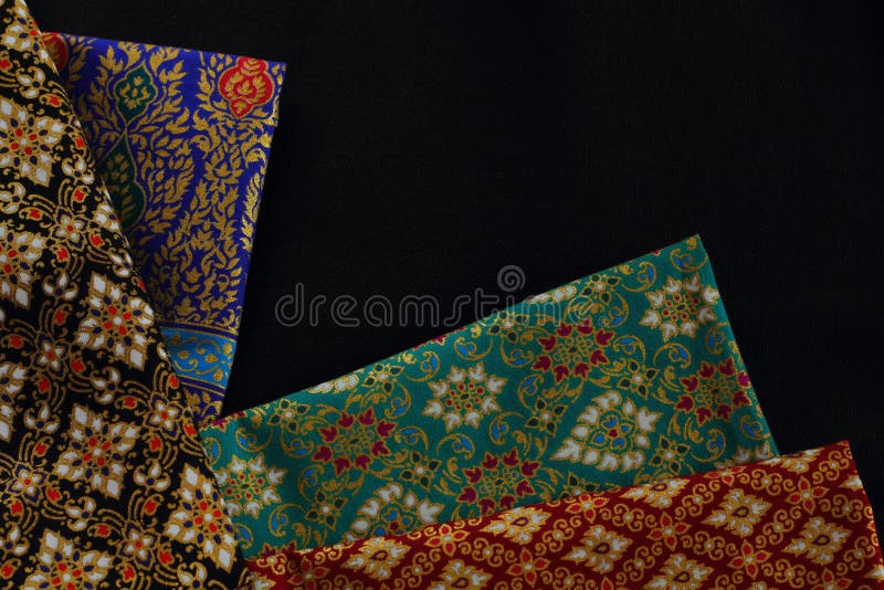 Cultural Fabric Pattern of Thailand. Stock Image - Image of glod, green ...