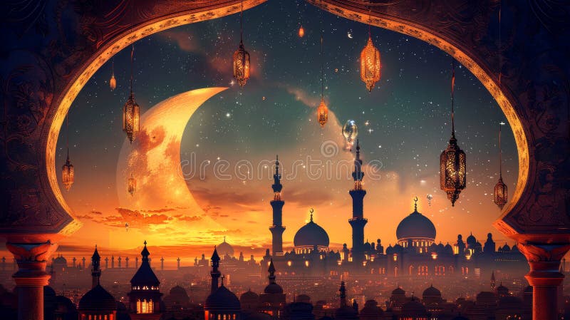 Cultural Harmony and Spiritual Reflection at Sunset in a Serene ...