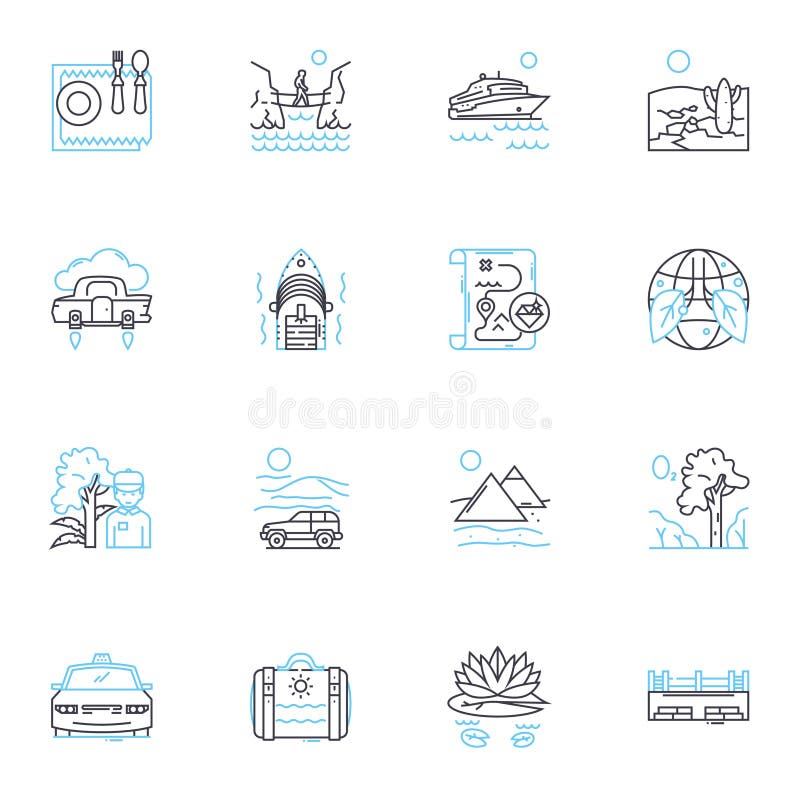 Cultural Immersion Linear Icons Set. Diversity, Experience, Integration ...
