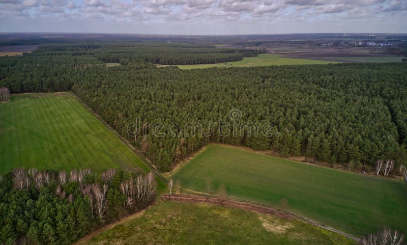 Cultural Landscape in the North of Germany with Forests, Meadows and ...