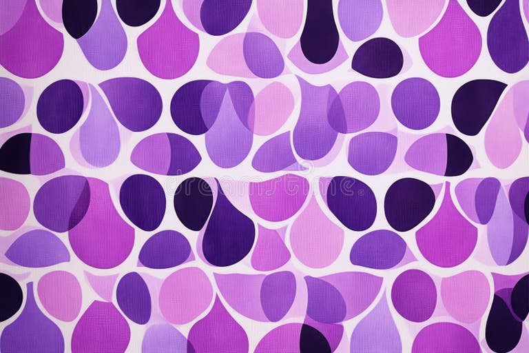 Cultural Pattern Features Circles and Squares in Deep Shades of Purple ...