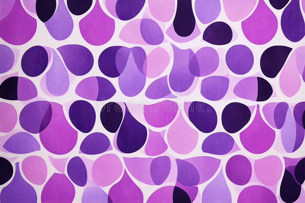 Cultural Pattern Features Circles and Squares in Deep Shades of Purple ...