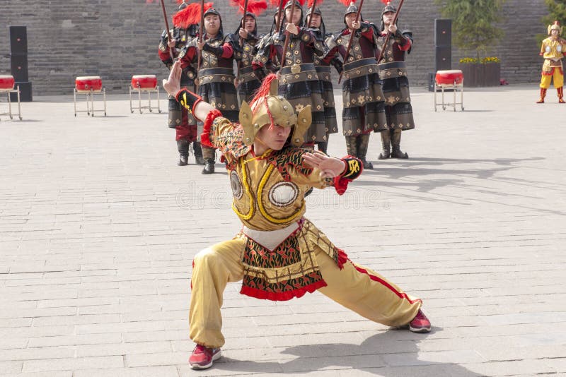 Traditional Dance, Cultural Performance of Warriors, China Editorial ...