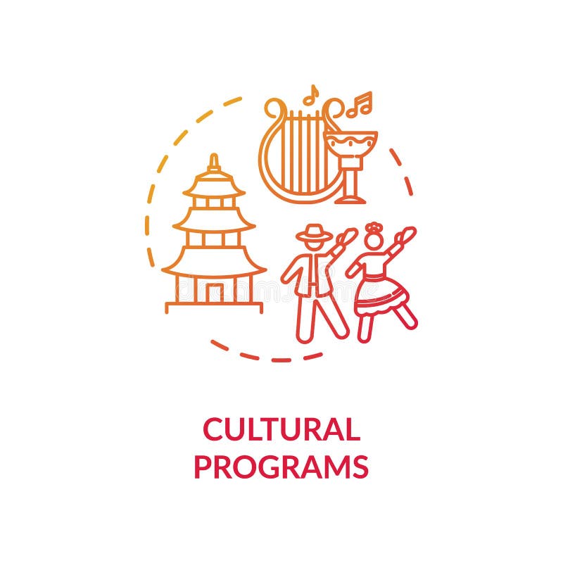 Cultural Programs Concept Icon Stock Vector - Illustration of ...