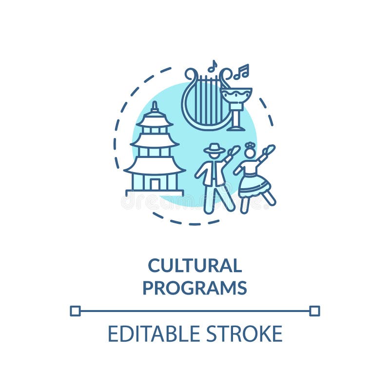 Cultural Programs Concept Icon Stock Vector - Illustration of holiday ...