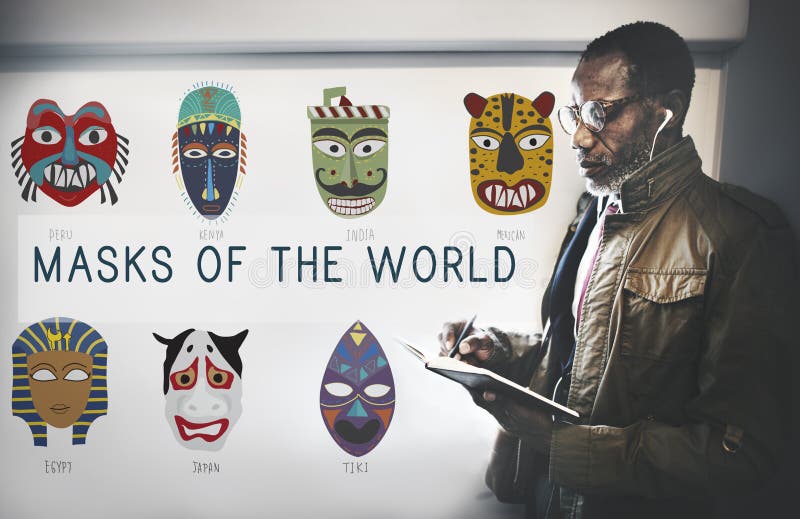 Cultural Traditional Masks Global Concept Stock Photo - Image of ethnic ...