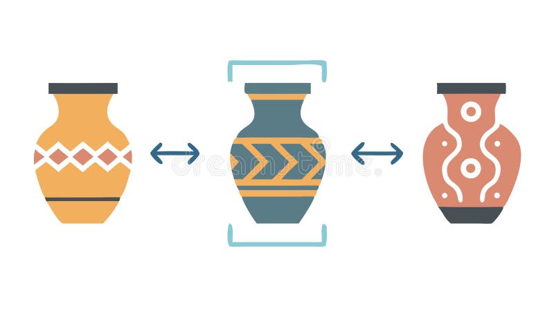 Cultural Vases Evolution, Artistic Metamorphosis, Vector Design ...