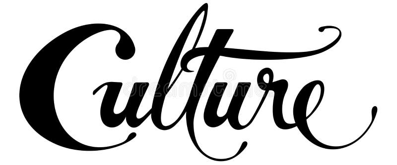 Culture - Custom Calligraphy Text Stock Vector - Illustration of ...