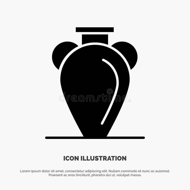 Culture, Greece, History, Nation, Vase Solid Glyph Icon Vector Stock ...