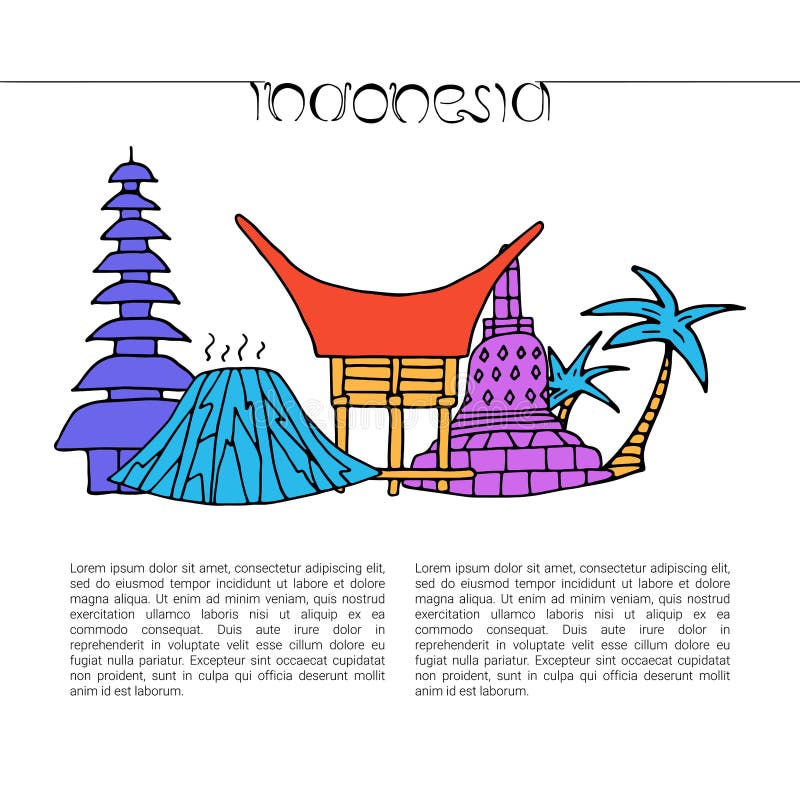 Culture of Indonesia Design Concept. Stock Illustration - Illustration ...