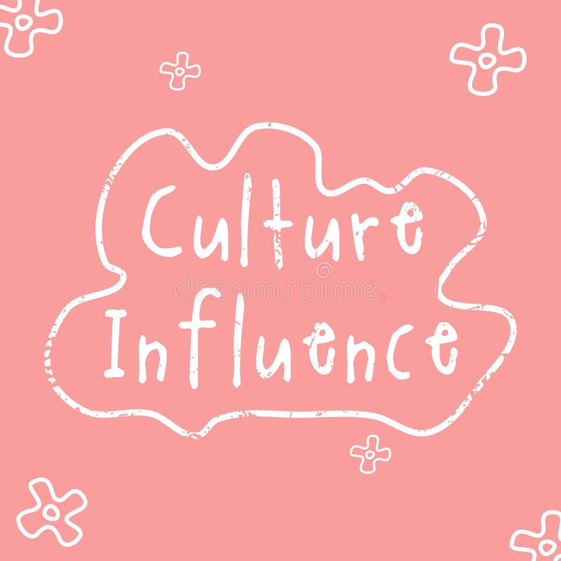 Culture Influence Word Vector Design Stock Vector - Illustration of ...