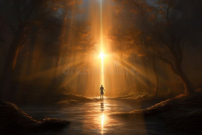 Abstract Illustration of God Light. Generative AI Stock Illustration ...