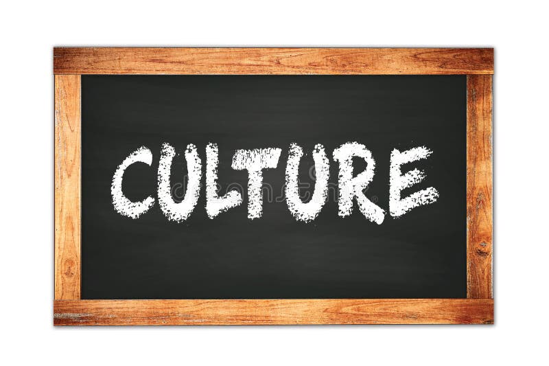 CULTURE Text Written on Wooden Frame School Blackboard Stock Photo ...