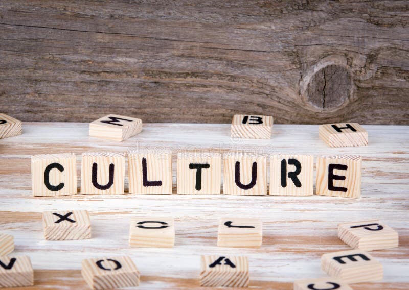 Culture From Wooden Letters Stock Image - Image of concept, industry ...