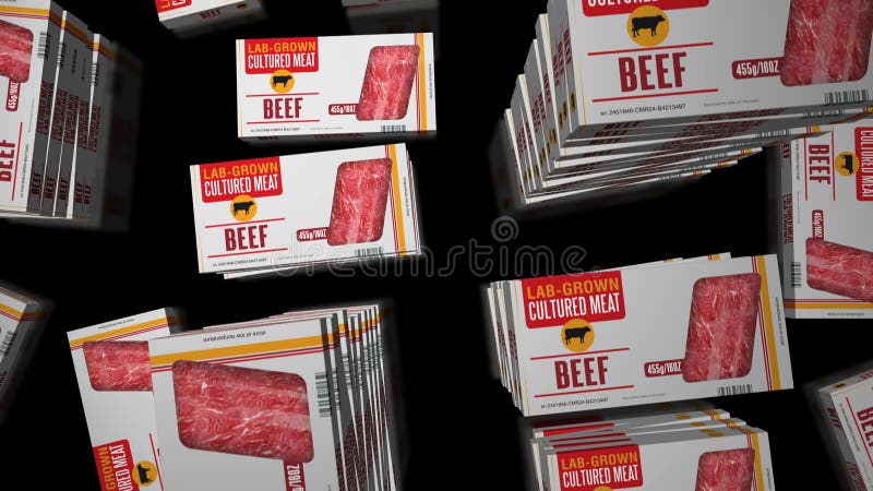 Cultured Meat Lab-grown Pack Production Loopable Seamless Stock Footage ...