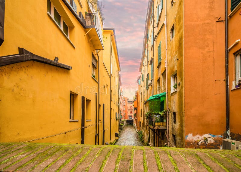 Culvert in Bologna stock image. Image of medieval, architecture - 82730511