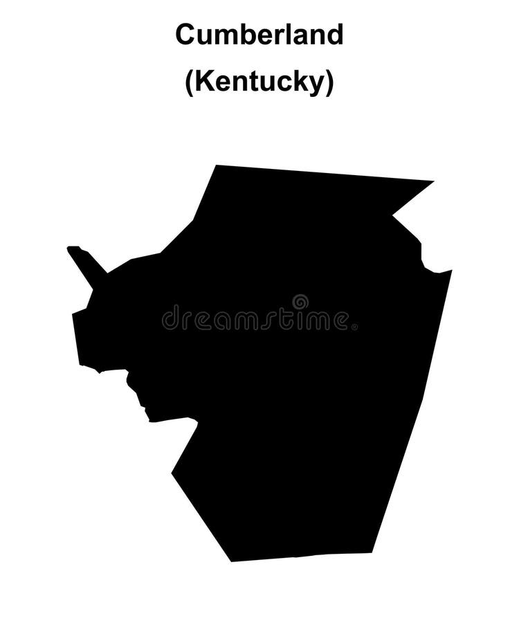 Cumberland outline map stock vector. Illustration of kentucky - 361596847
