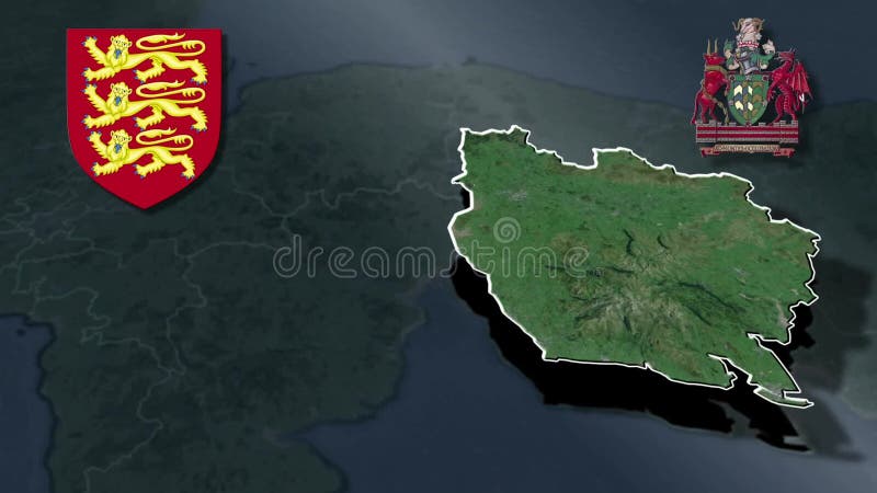 Cumbria - Physical Map of the Globe Animation Map Stock Video - Video ...