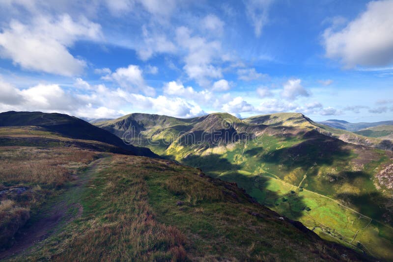 The Cumbrian Mountains from Bull Crag Stock Photo - Image of moor, edge ...