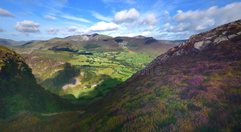 The Cumbrian Mountains from Bull Crag Stock Photo - Image of grasmoor ...