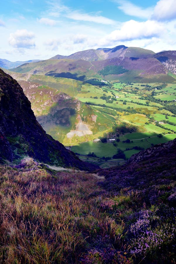 The Cumbrian Mountains from Bull Crag Stock Photo - Image of causey ...