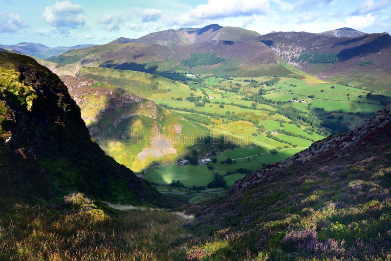 The Cumbrian Mountains from Bull Crag Stock Image - Image of district ...