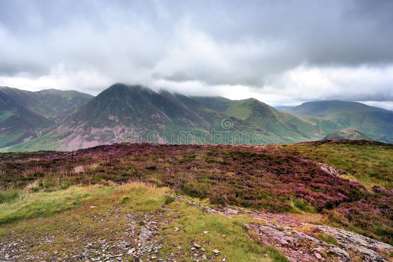 Cumbrian Mountains from Melbreak Stock Image - Image of district ...