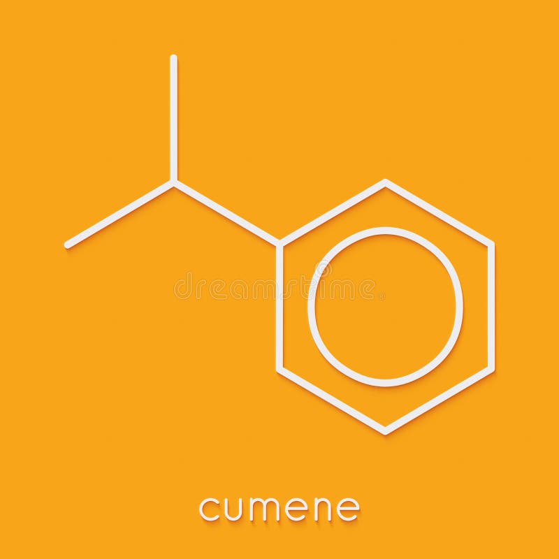 Cumene Isopropylbenzene Aromatic Hydrocarbon Molecule. Skeletal Formula ...