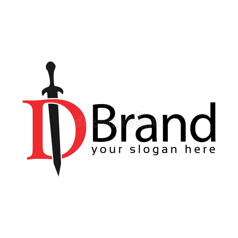 Sword Letter P Monogram Logo Stock Vector - Illustration of isolated ...