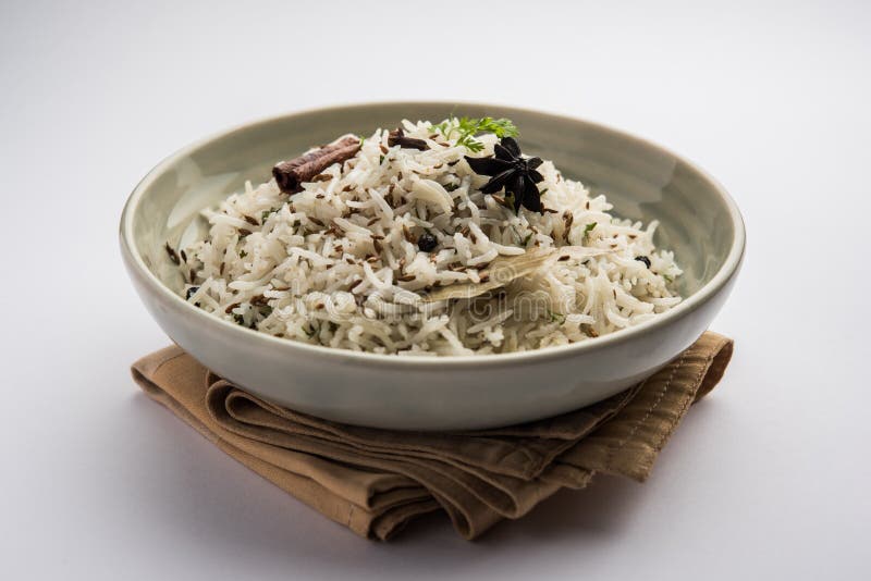 Jeera Rice - Basmati Rice Flavored with Fried Cumin Seeds and Basic ...