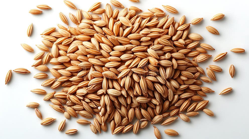 Cumin Seeds in Triangular Pile on White Background Showcasing Their ...
