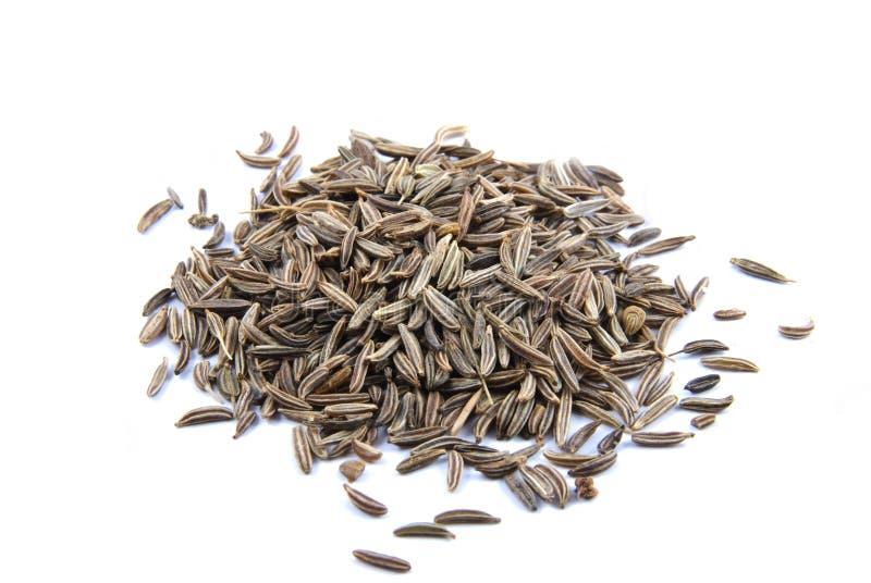Cumin on white background stock image. Image of white - 12106329