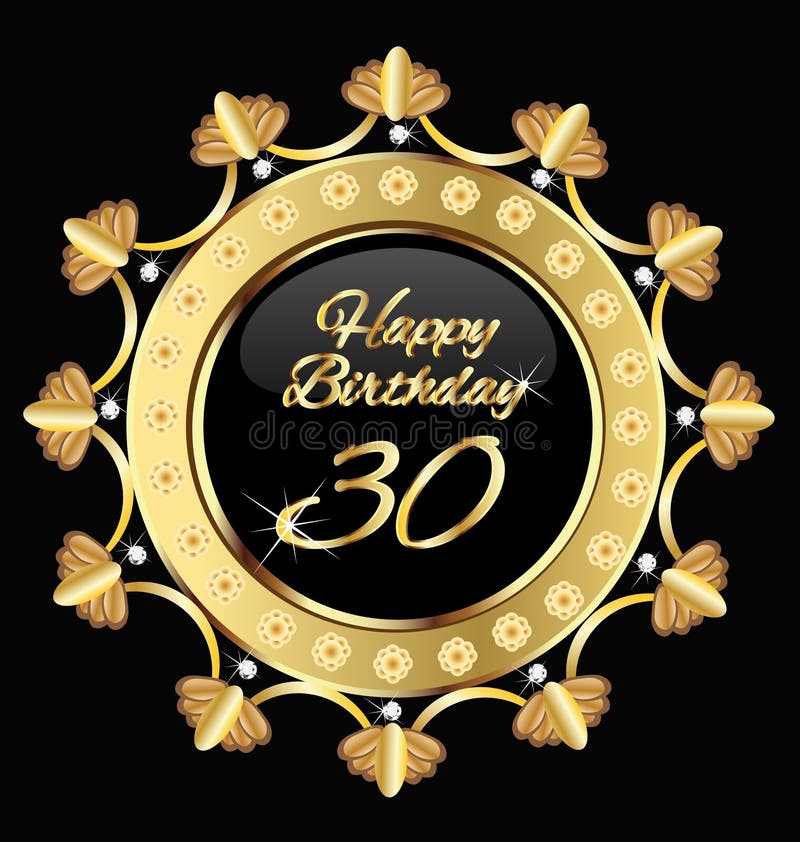 Cumpleaños feliz 30 ilustración del vector. Ilustración de decorativo ...