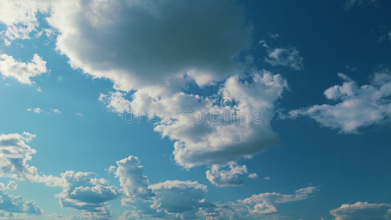 Cumulus Cloud Cloudscape Moving and Changing with Different Shapes ...