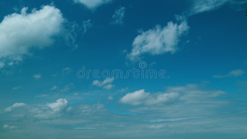 Cumulus Cloud Cloudscape Moving and Changing with Different Shapes ...
