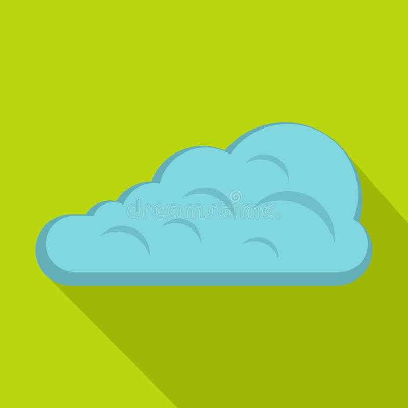 Cumulus Cloud Icon, Flat Style Stock Vector - Illustration of icon ...