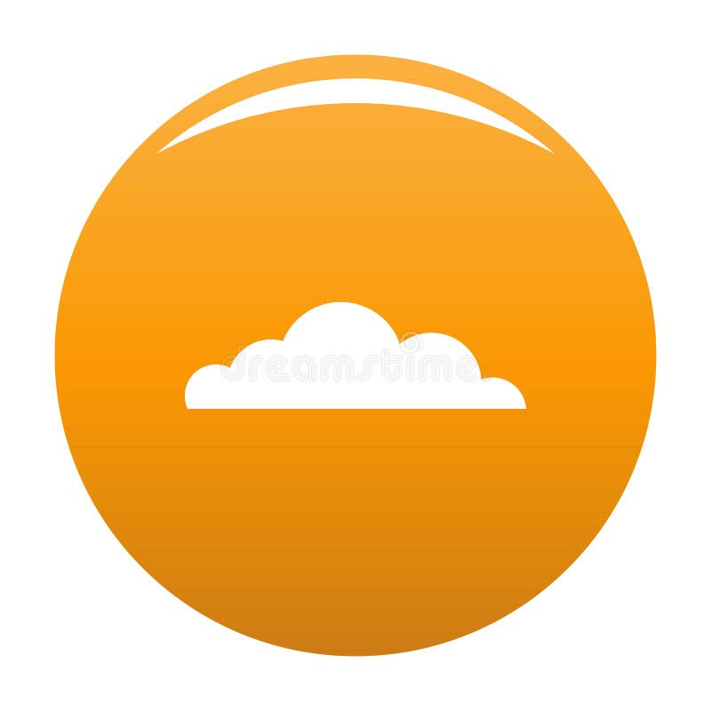 Cumulus Cloud Icon Vector Orange Stock Vector - Illustration of ...