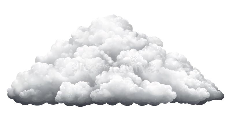 Cumulus Cloud - Realistic Illustration Isolated on White Stock Image ...