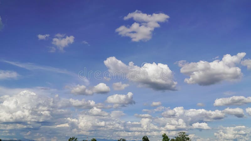 Cumulus Cloud Cloudscape. Slow Rolling Clouds. Filming of Cumulonimbus ...