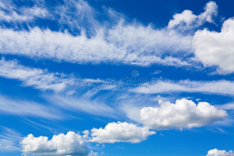 Cumulus clouds in blue sky stock photo. Image of space - 16078132