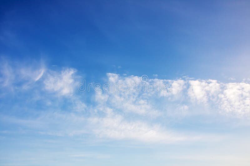 Cumulus Clouds in a Bright Blue Sky Stock Photo - Image of environment ...