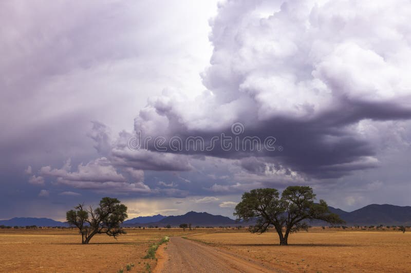 Cumulus Clouds Build Up before the Rain Came Down Stock Photo - Image ...