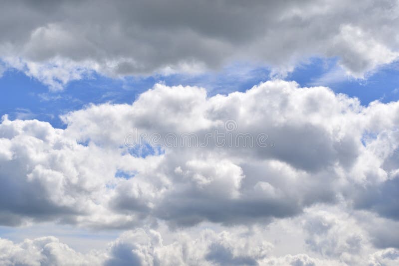 Cumulus Clouds and a Little Sky. Stock Image - Image of storm, white ...