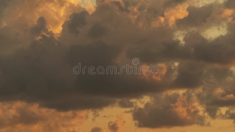 Cumulus Clouds Moving Fast in the Sunset Sky Stock Video - Video of ...