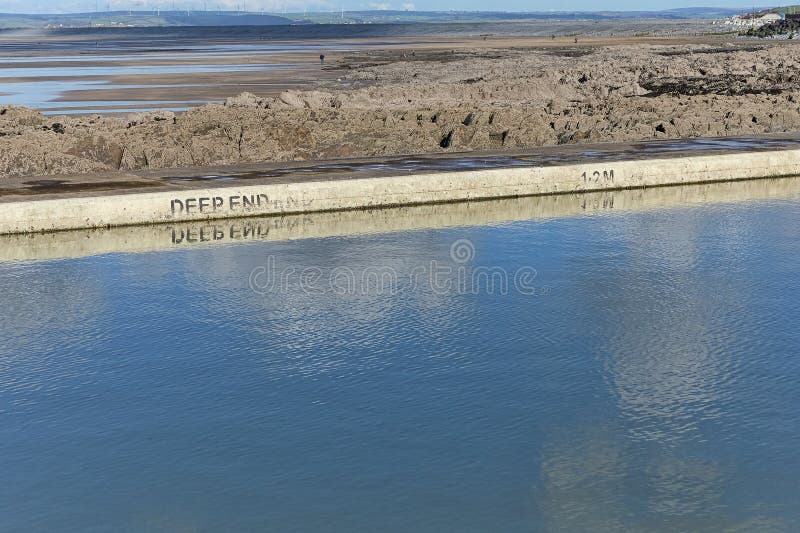 Cumulus Clouds, Reflected in Sea Pool. Westward Ho, North Devon ...