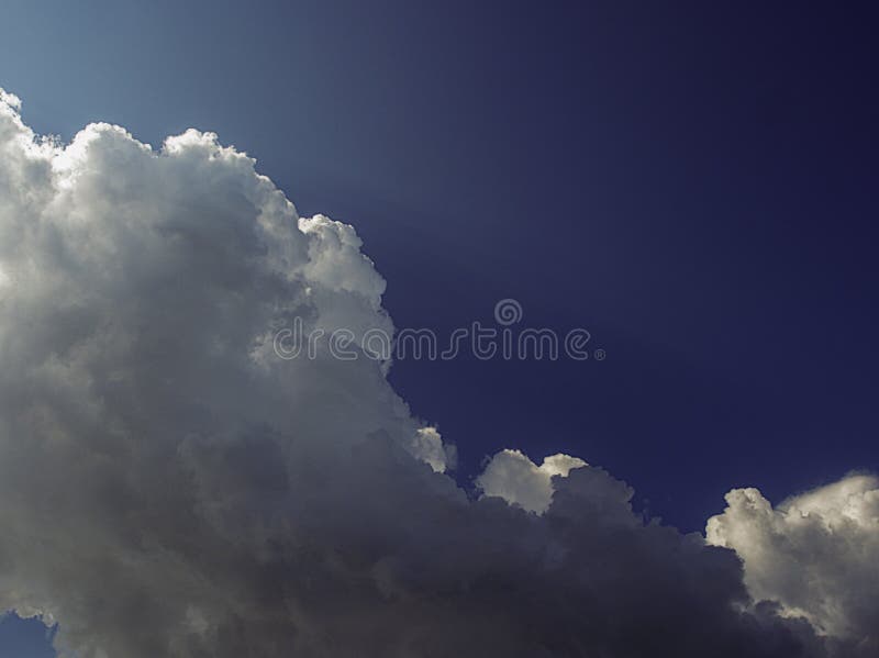 Large Cumulus Clouds in Front of Thunderstorm Stock Photo - Image of ...