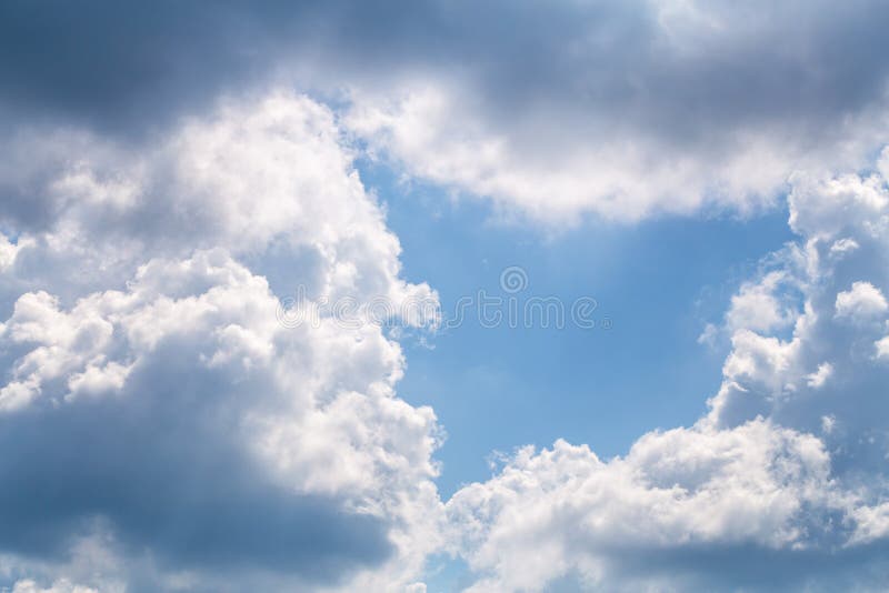 Cumulus humilis clouds stock image. Image of daylight - 122998017