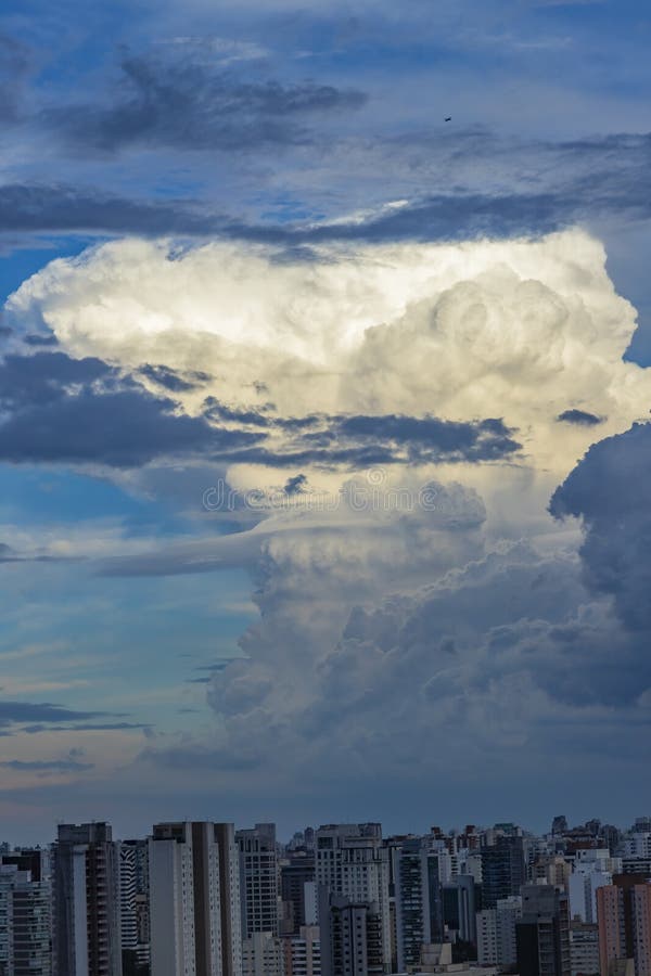 Cumulus nimbus cloud. stock photo. Image of cloudscape - 140238178