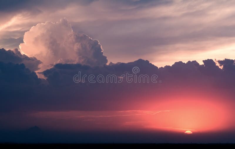 Thundershower Sunset stock photo. Image of cactus, thundershower - 387444